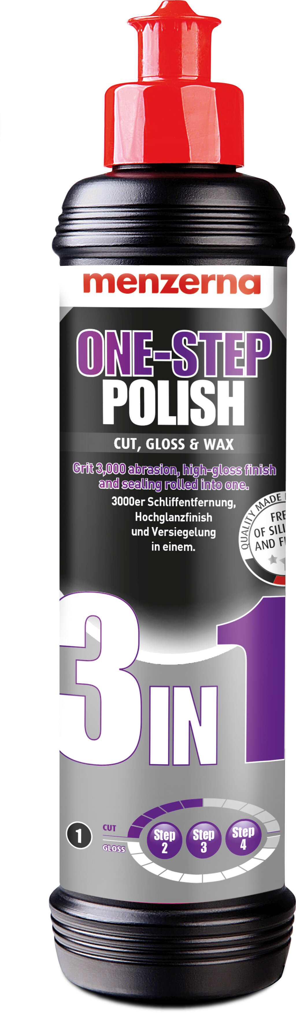 Menzerna One-Step Polish 3 in one 250ml Poleringsmiddel Medium Cut m ...