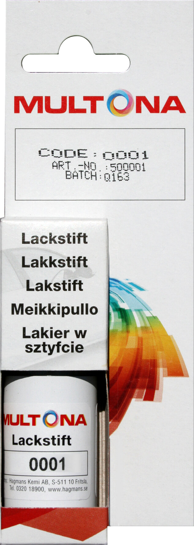 Multona Lakkstift 365 Lakk som utbedrer mindre lakkskader, 9ml - Garasjetid