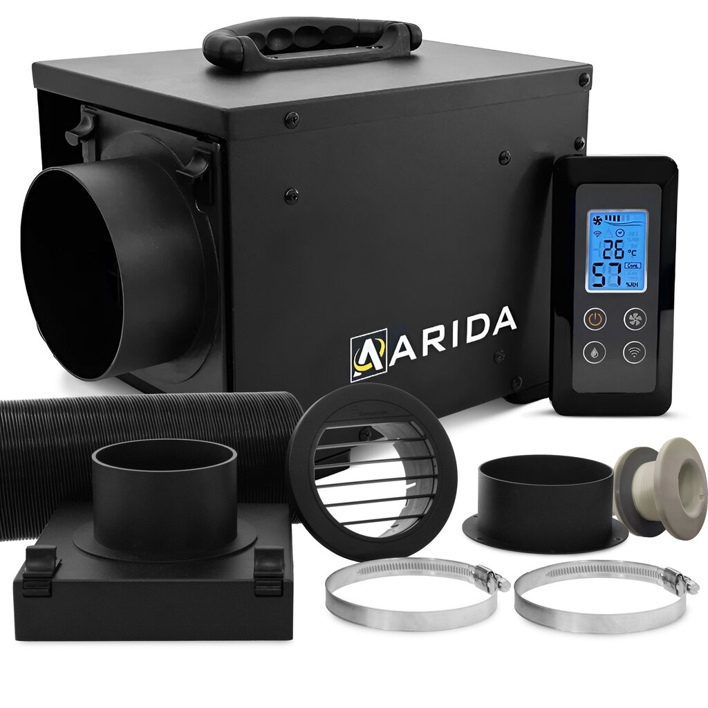 Arida Pro S13 avfukter for bobil og båt Komplett kit med WIFI og ...